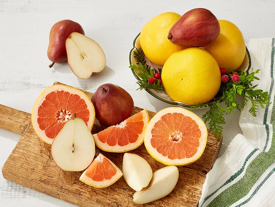 Holiday Red Pears & Rio Ruby™ Red Grapefruit