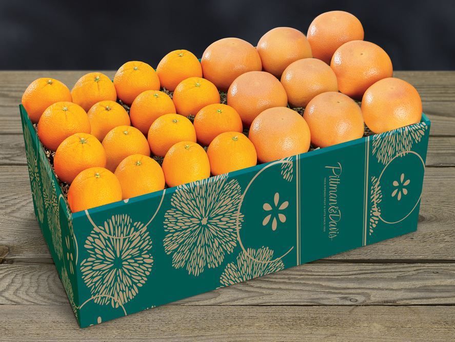 Bushel Gift Box: 15-22 Rio Ruby Red Grapefruit and 24-26 Navel Oranges ...